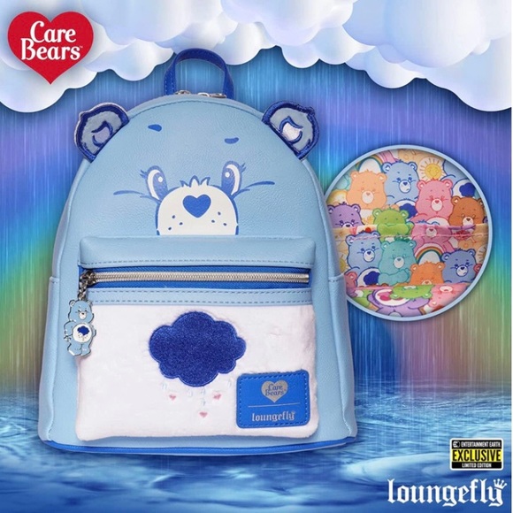 Loungefly | Bags | Loungefly Care Bears Grumpy Bear Flocked ...